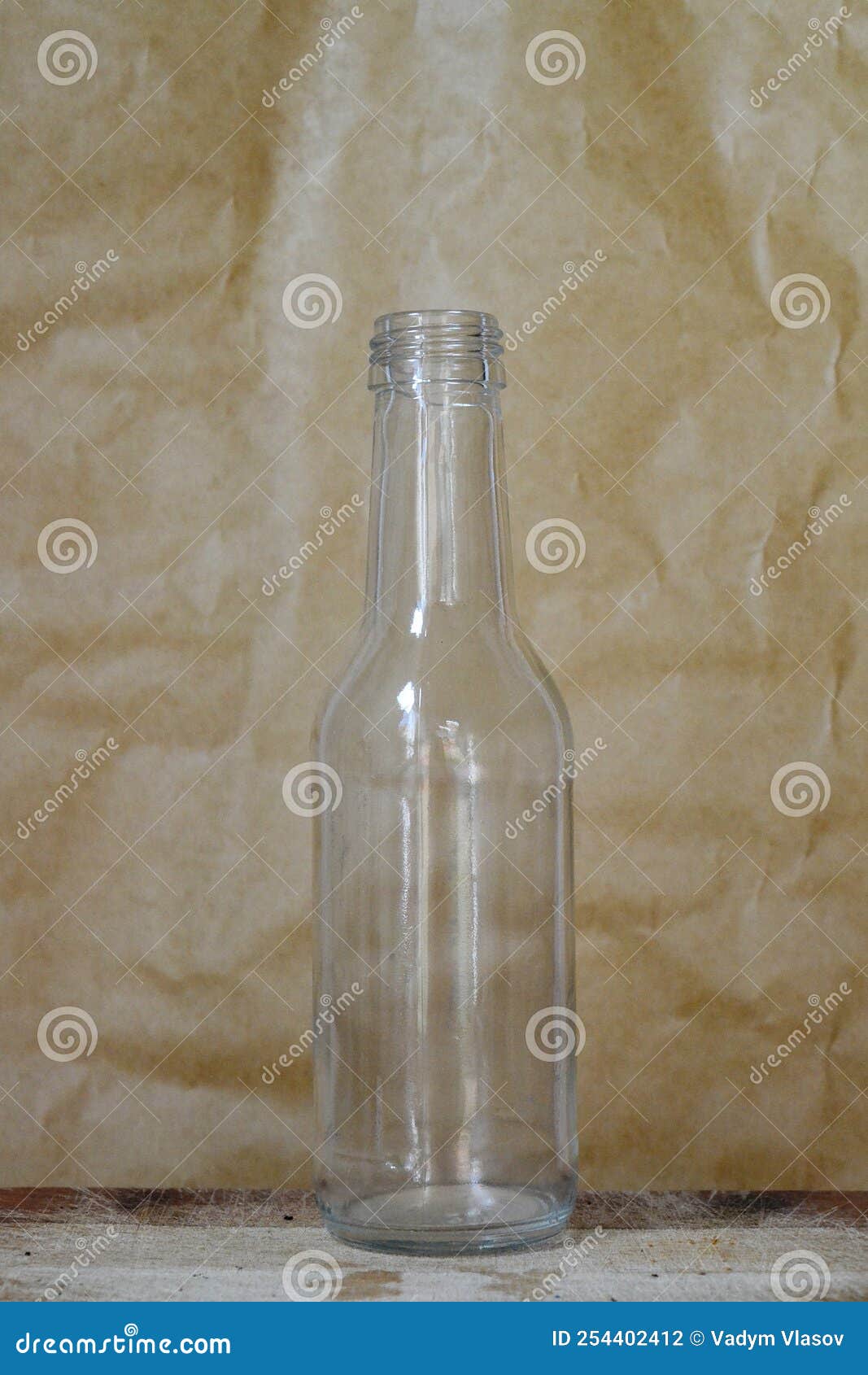 Empty glass bottle stock photo. Image of empty, glass - 254402412