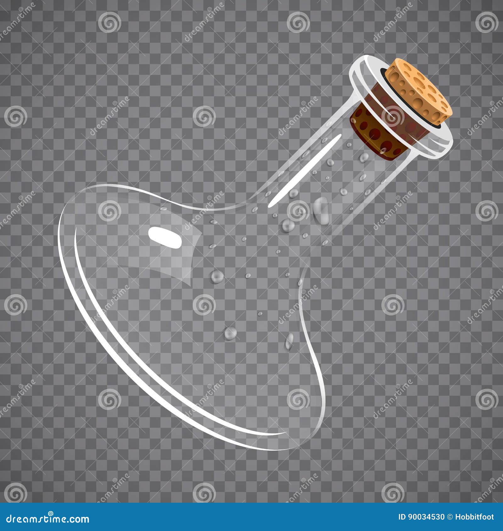 Empty Glass Bottle. Elixir, Potion Or Chemistry Concept. Full ...