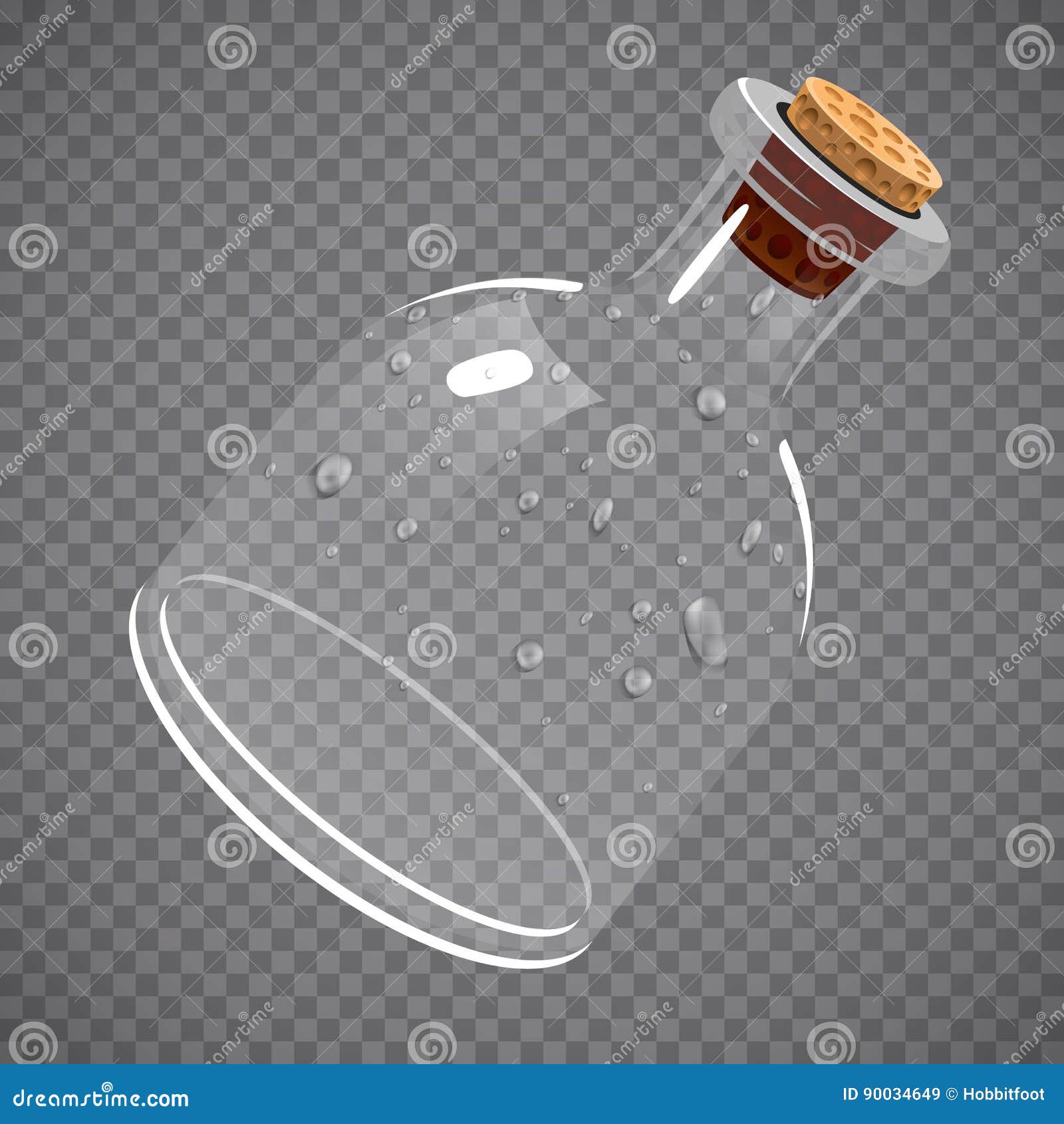 Empty Glass Bottle. Elixir, Potion or Chemistry Concept. Full ...