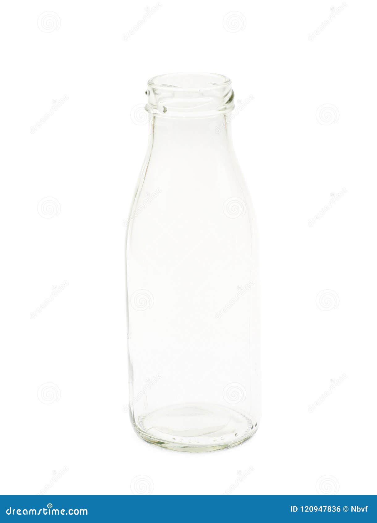 Empty Glass Bottle Isolated Stock Photo - Image of nutrition, breakfast ...