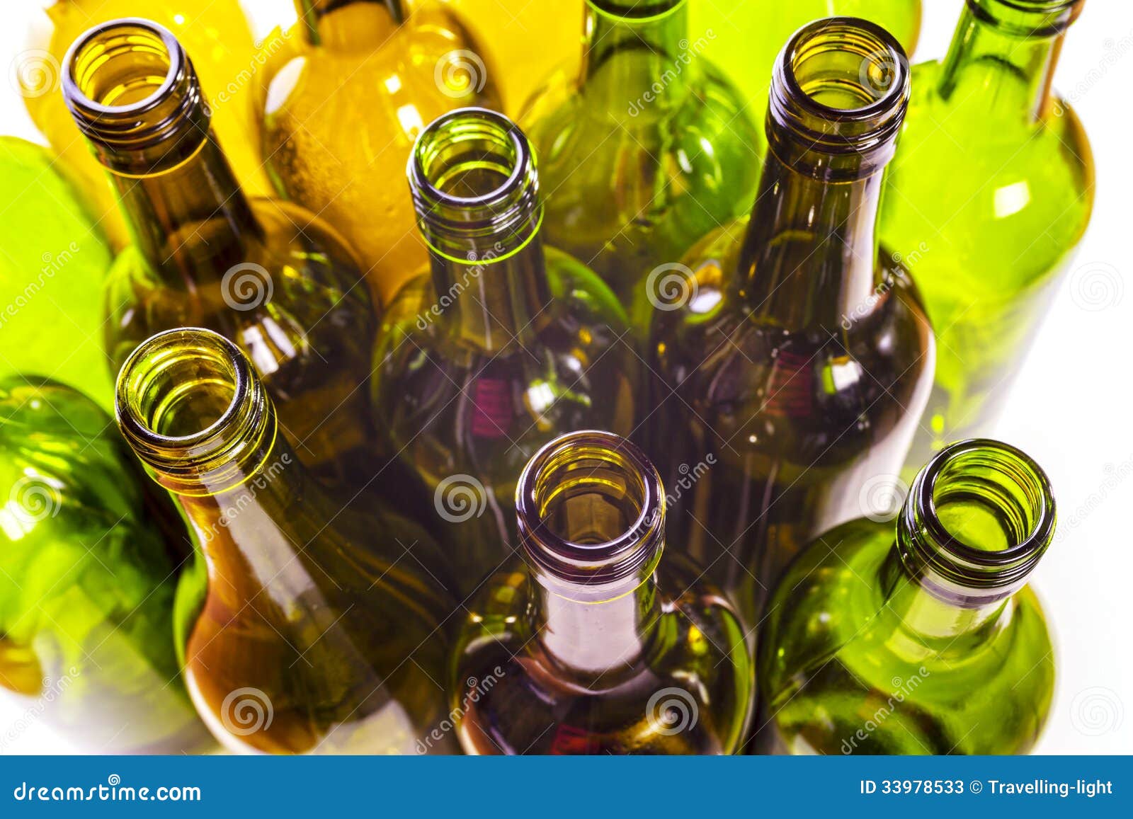Empty Glass Bottles stock image. Image of recycling, glass - 33978533