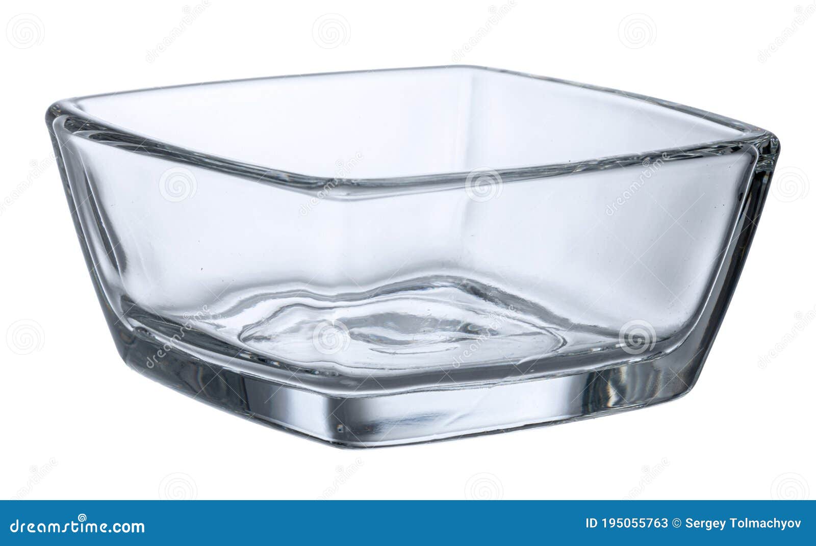Empty Glass Bowl Isolated on White Background Stock Image - Image of ...
