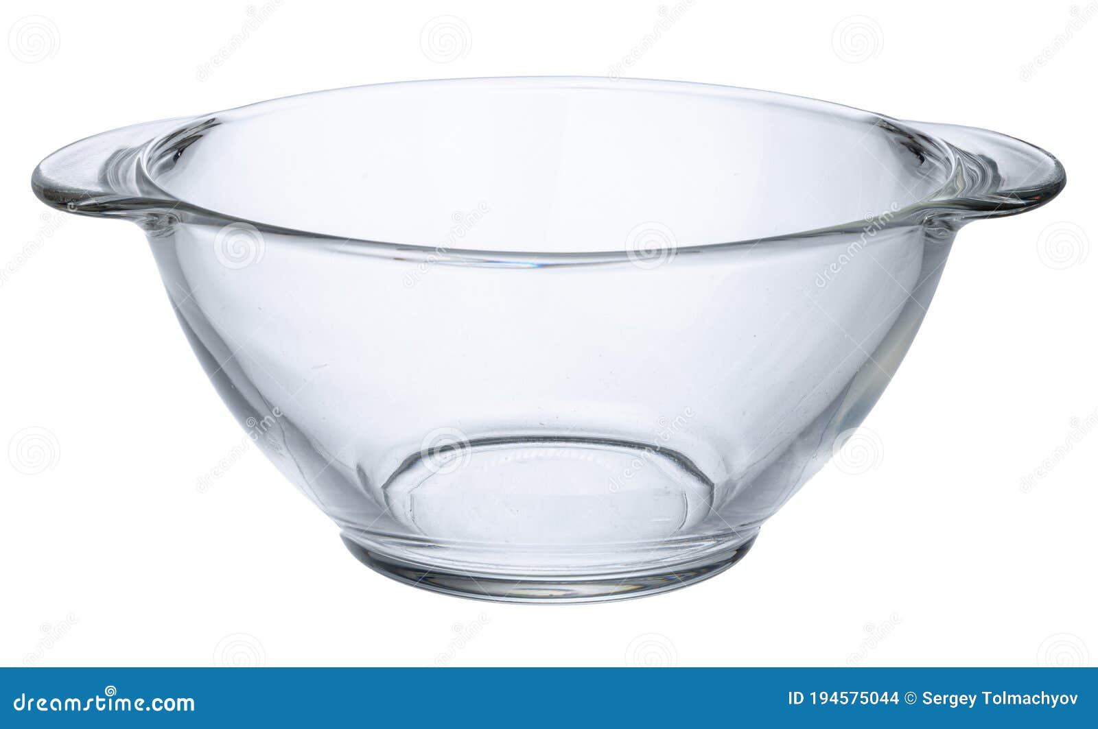 Empty Glass Bowl Isolated on White Background Stock Photo - Image of ...