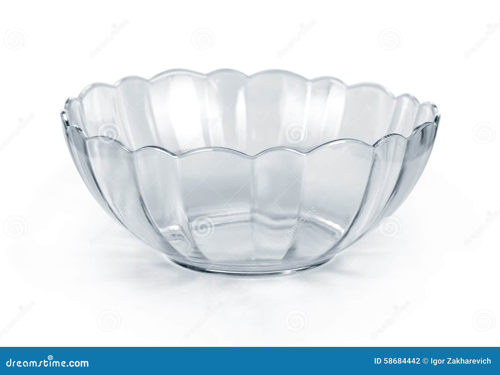 Empty glass bowl stock photo. Image of dish, object, kitchen - 58684442