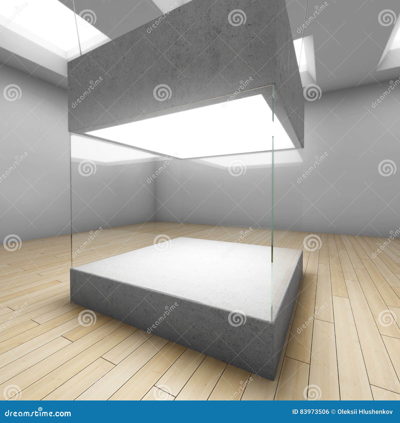 Empty glass box stock illustration. Illustration of contemporary - 83973506