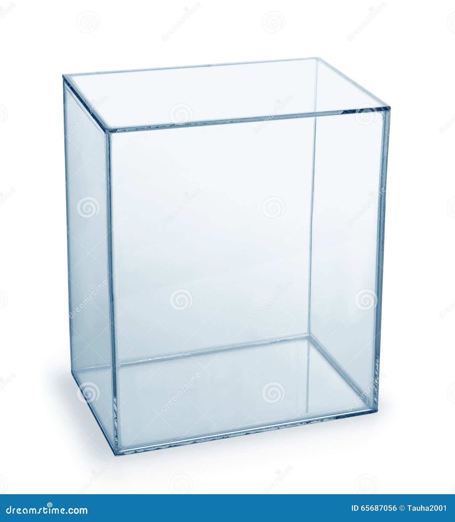 Empty glass box stock photo. Image of reflection, display - 65687056