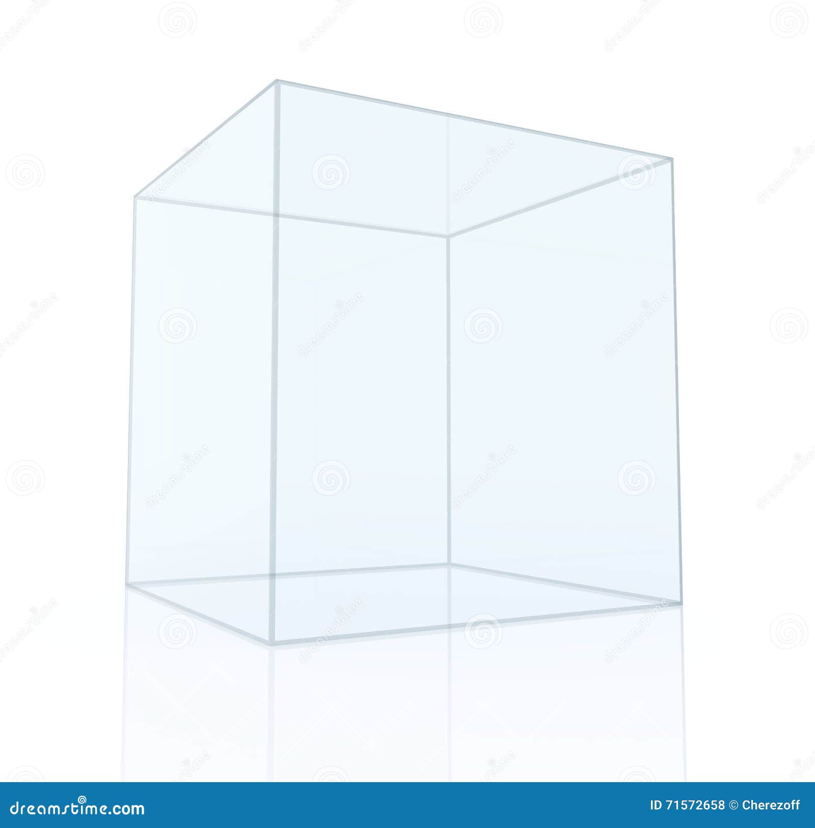 Empty glass box stock photo. Image of clean, display - 71572658
