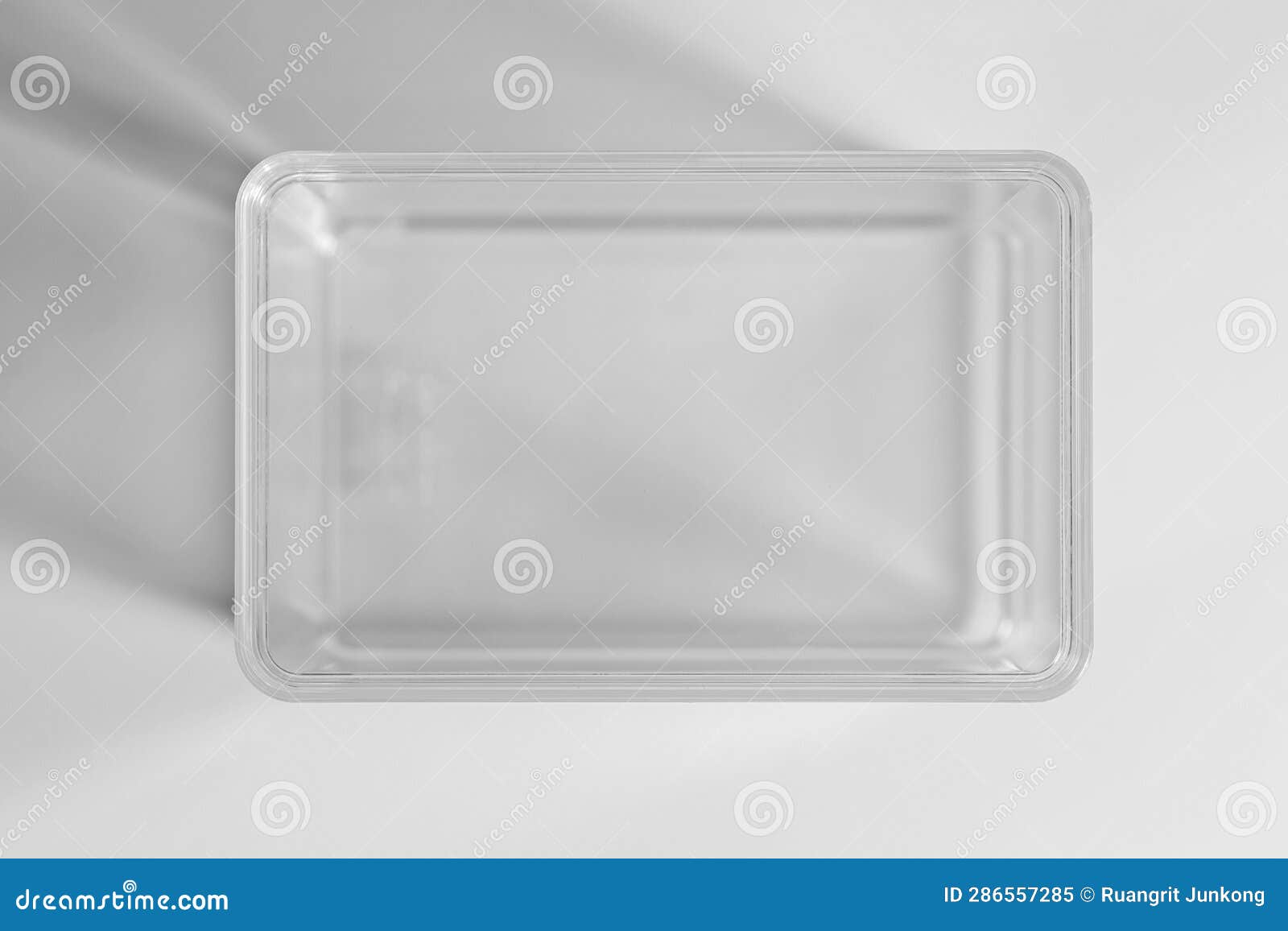 Empty of Glass Box Top View, White Stock Image - Image of showcase ...