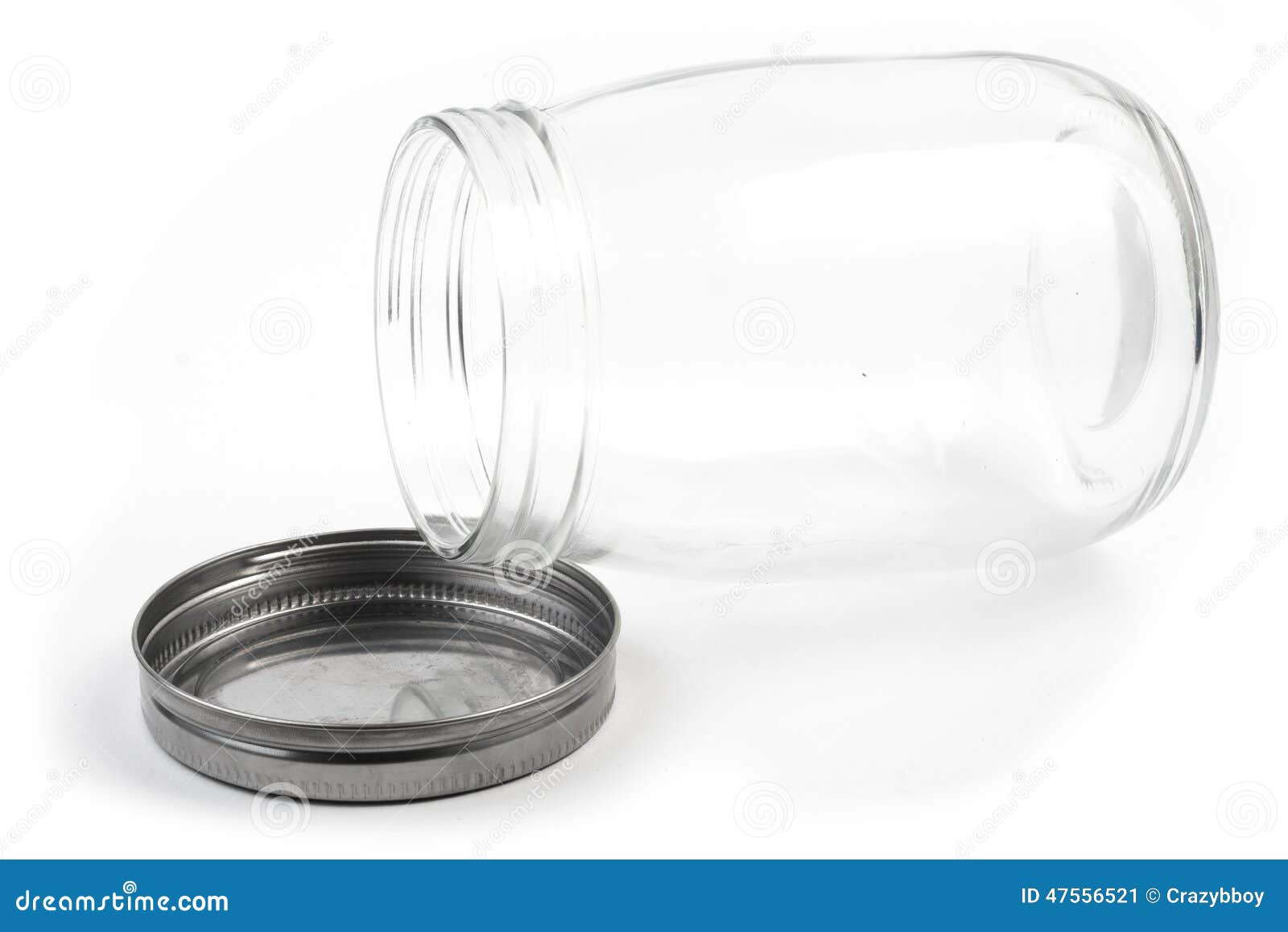 Empty Glass Canister in White Background Stock Image - Image of object ...