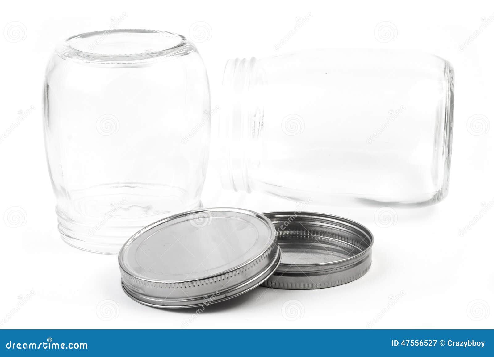 Empty Glass Canister in White Background Stock Image - Image of product ...