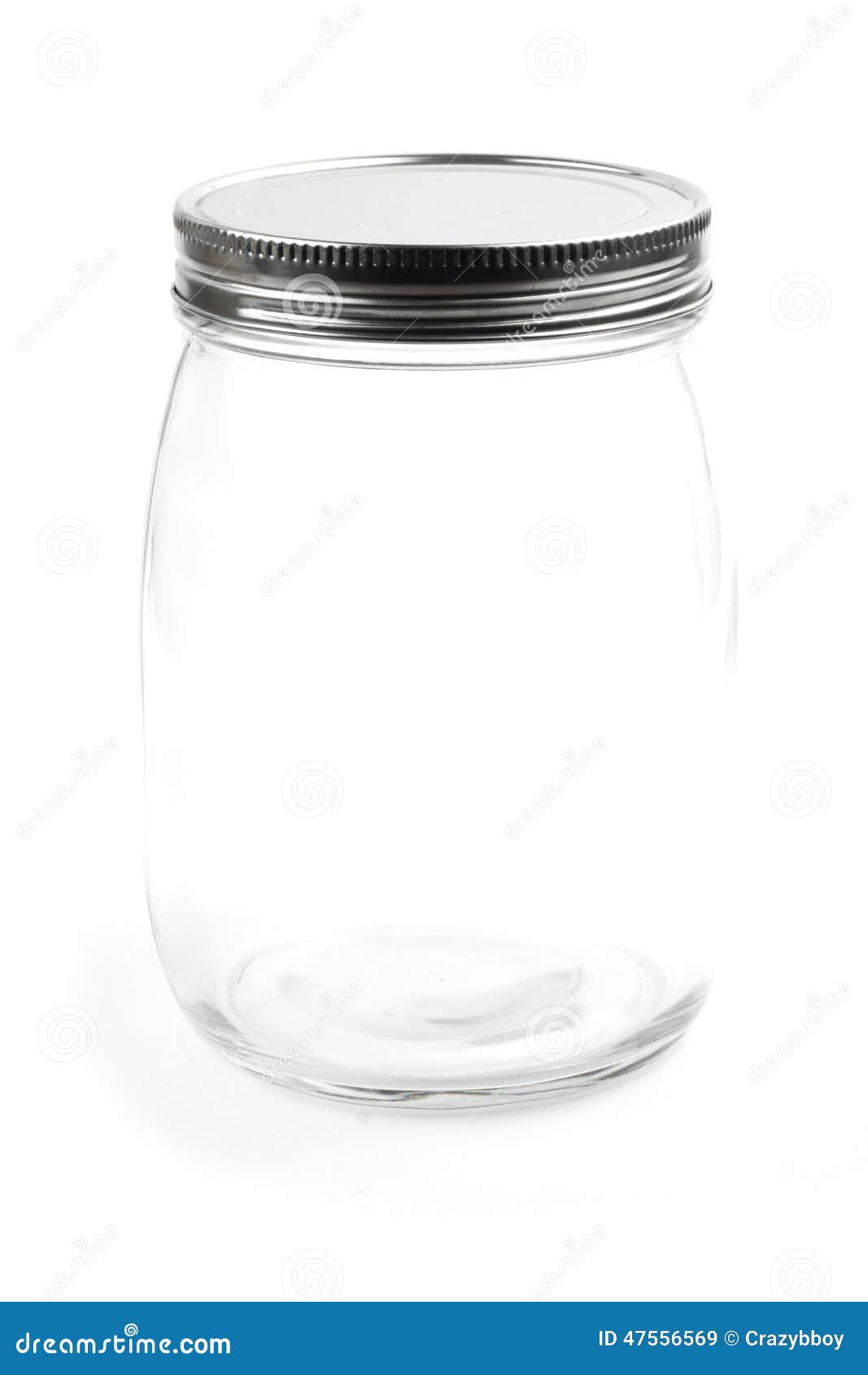 Empty Glass Canister in White Background Stock Image - Image of ...