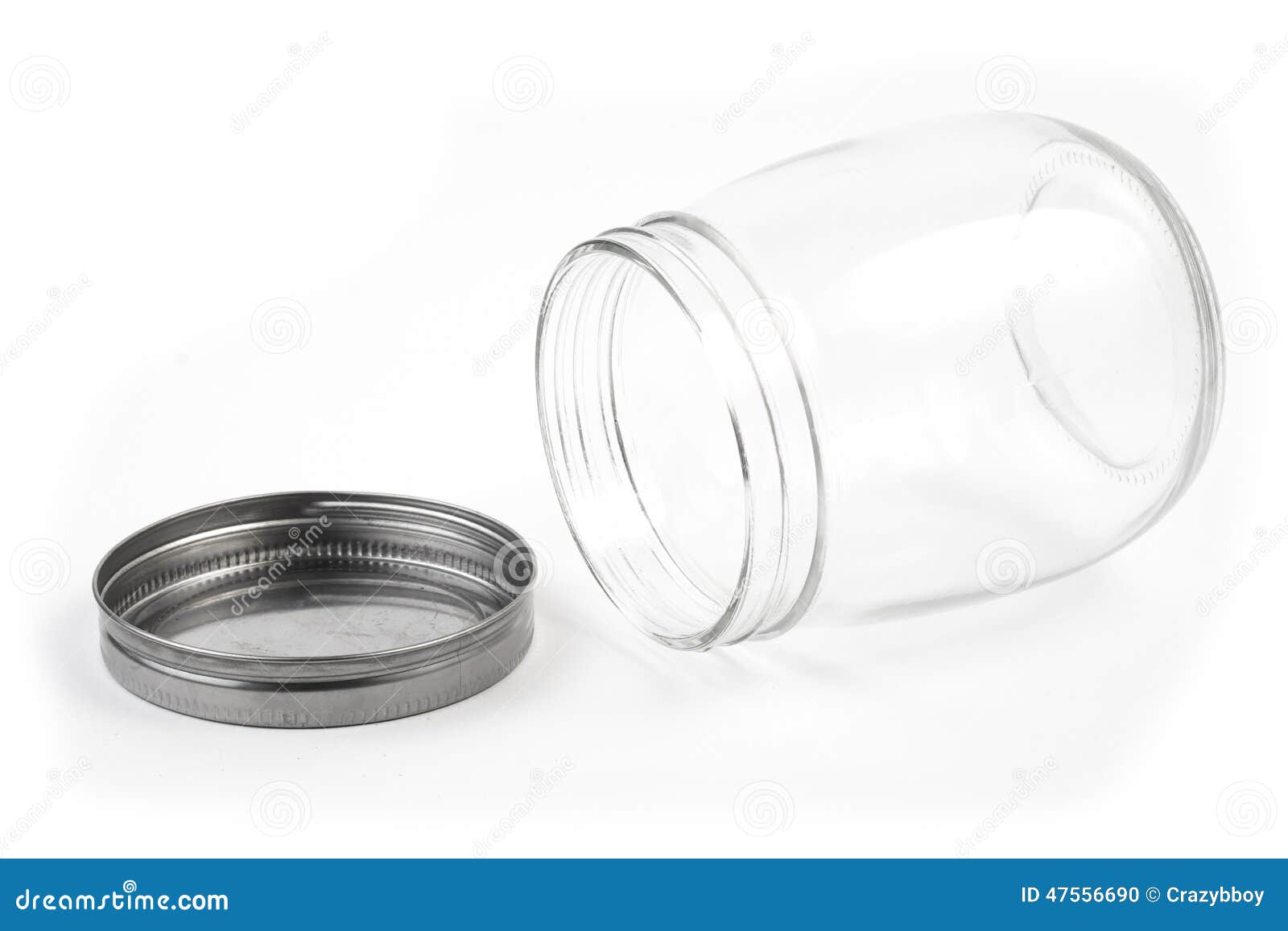 Empty Glass Canister in White Background Stock Photo - Image of ...