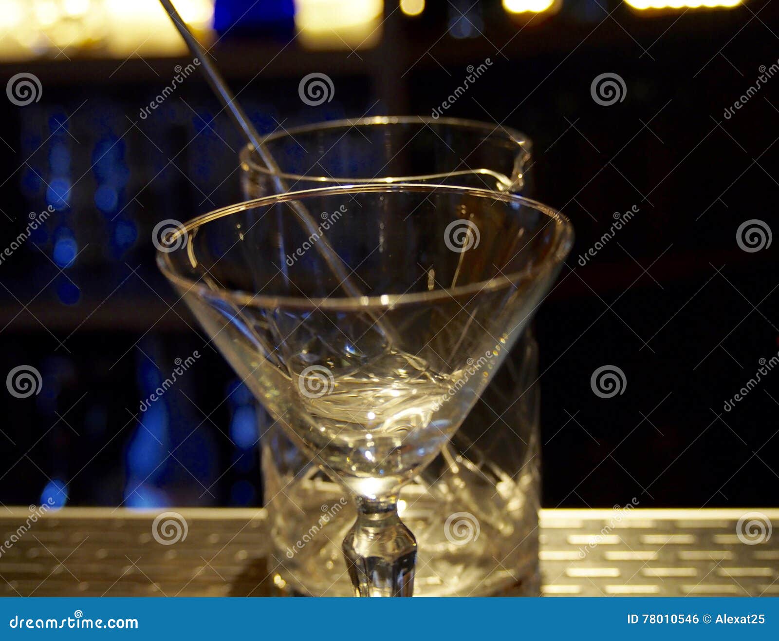Empty glass of cocktail stock photo. Image of liquid - 78010546