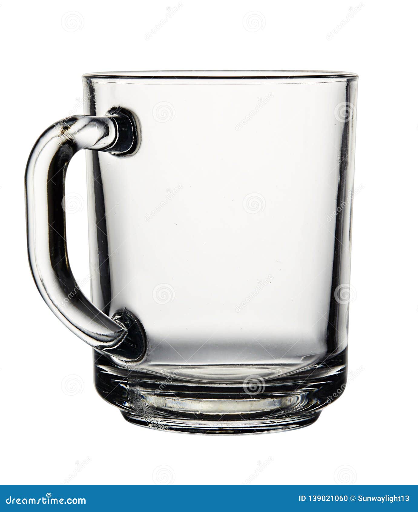 Empty Glass Cup Isolated on White Background. Stock Photo - Image of ...