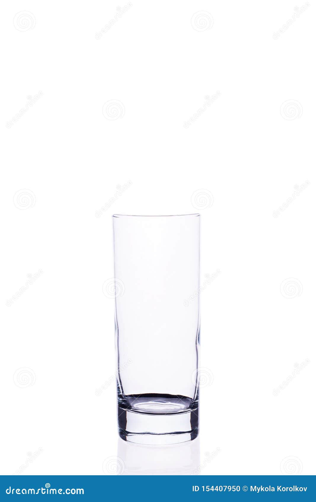 Empty Glass Cup for Water on a White Background Stock Photo - Image of ...
