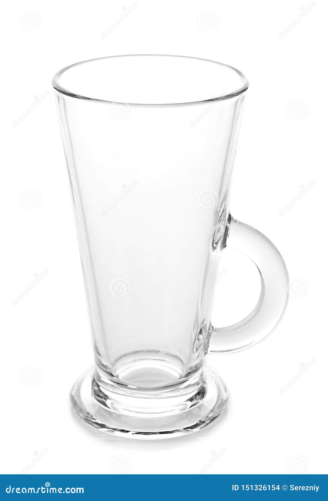 Empty Glass Cup on White Background Stock Photo - Image of tableware ...