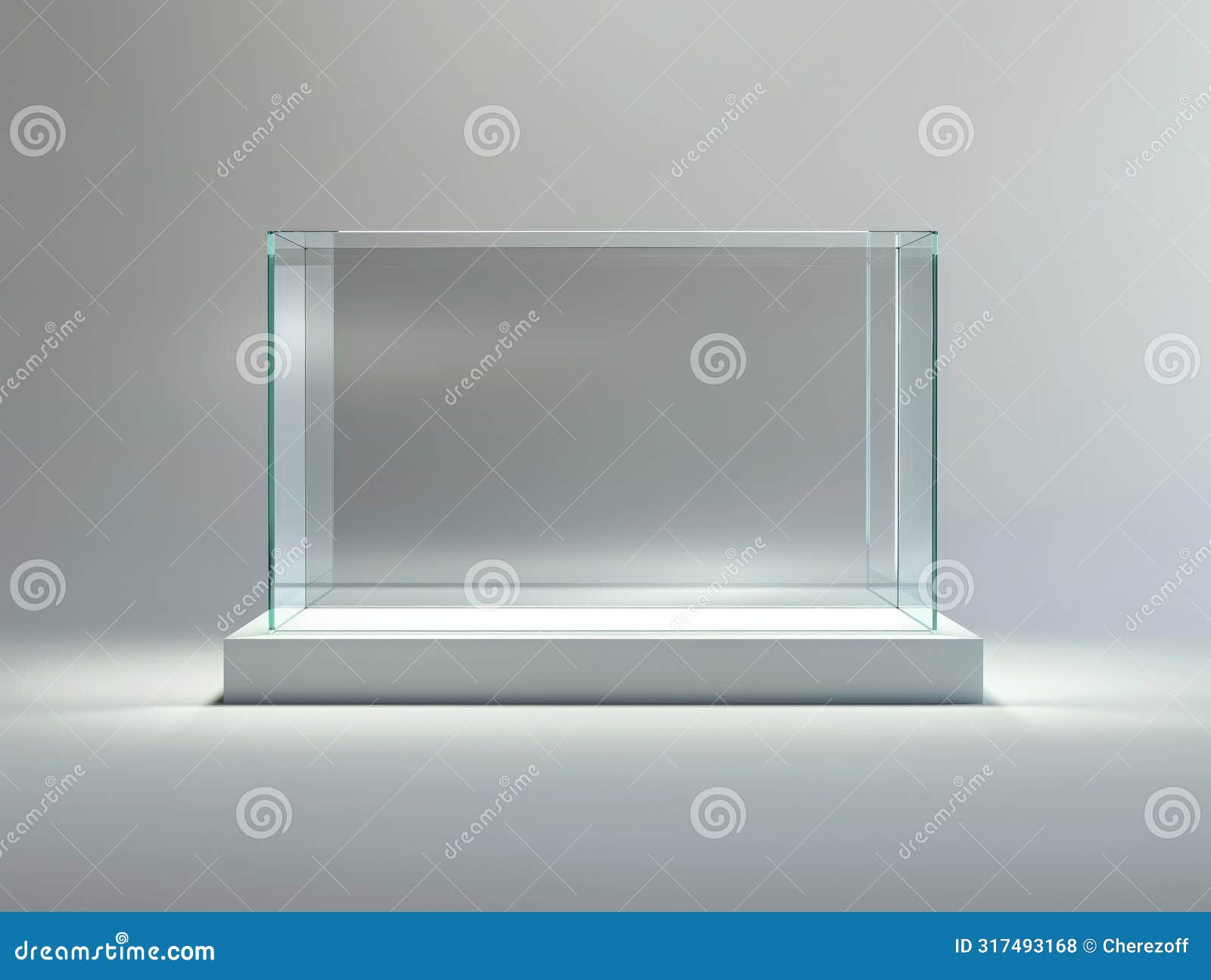 Empty Glass Display Case on Soft Background Stock Photo - Image of ...
