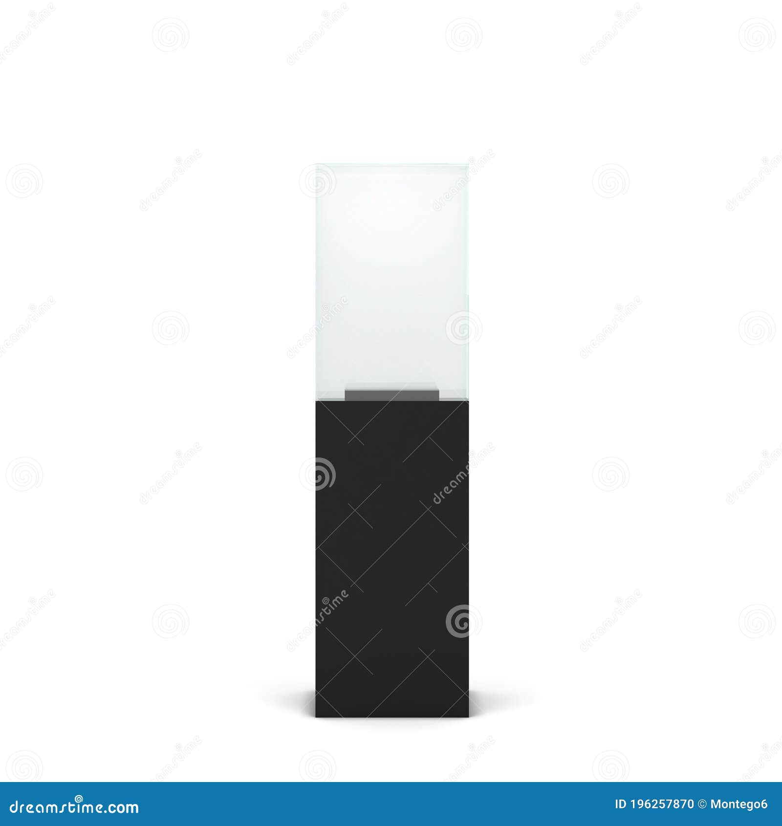Empty glass display stock illustration. Illustration of object - 196257870