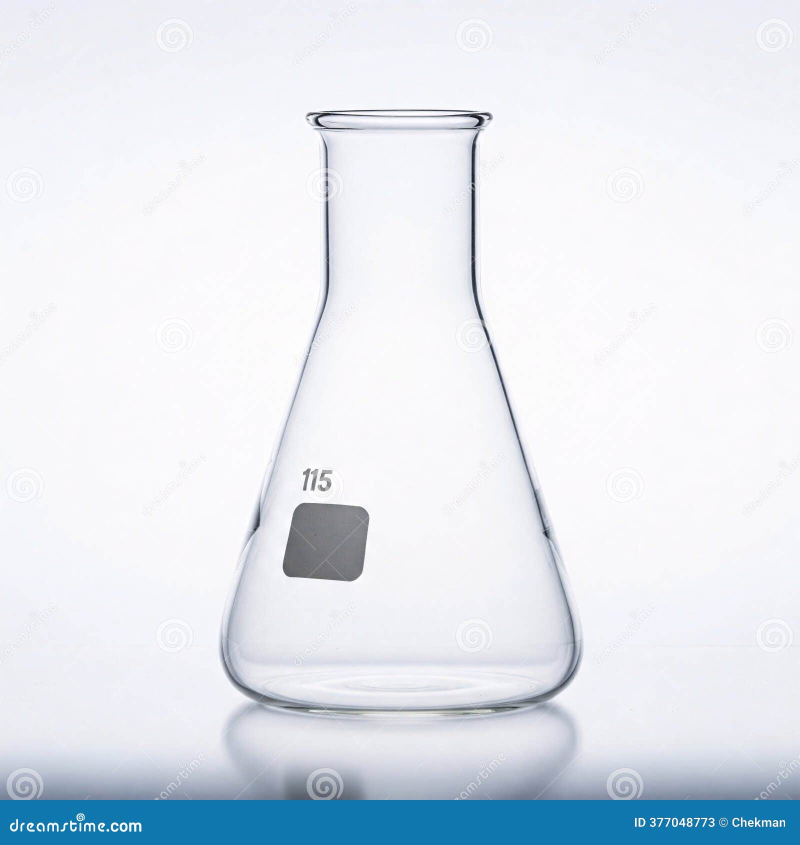 Glass Erlenmeyer Flask Filled With Green Liquid Stock Photo ...