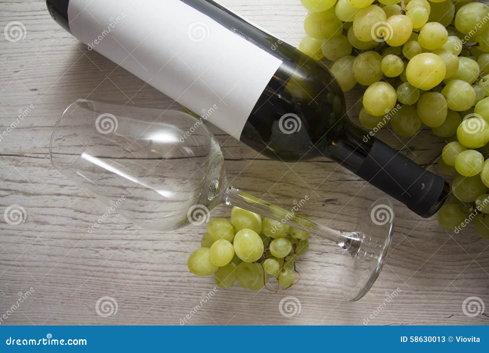 Empty Glass and Green Grapes Stock Image - Image of life, food: 58630013