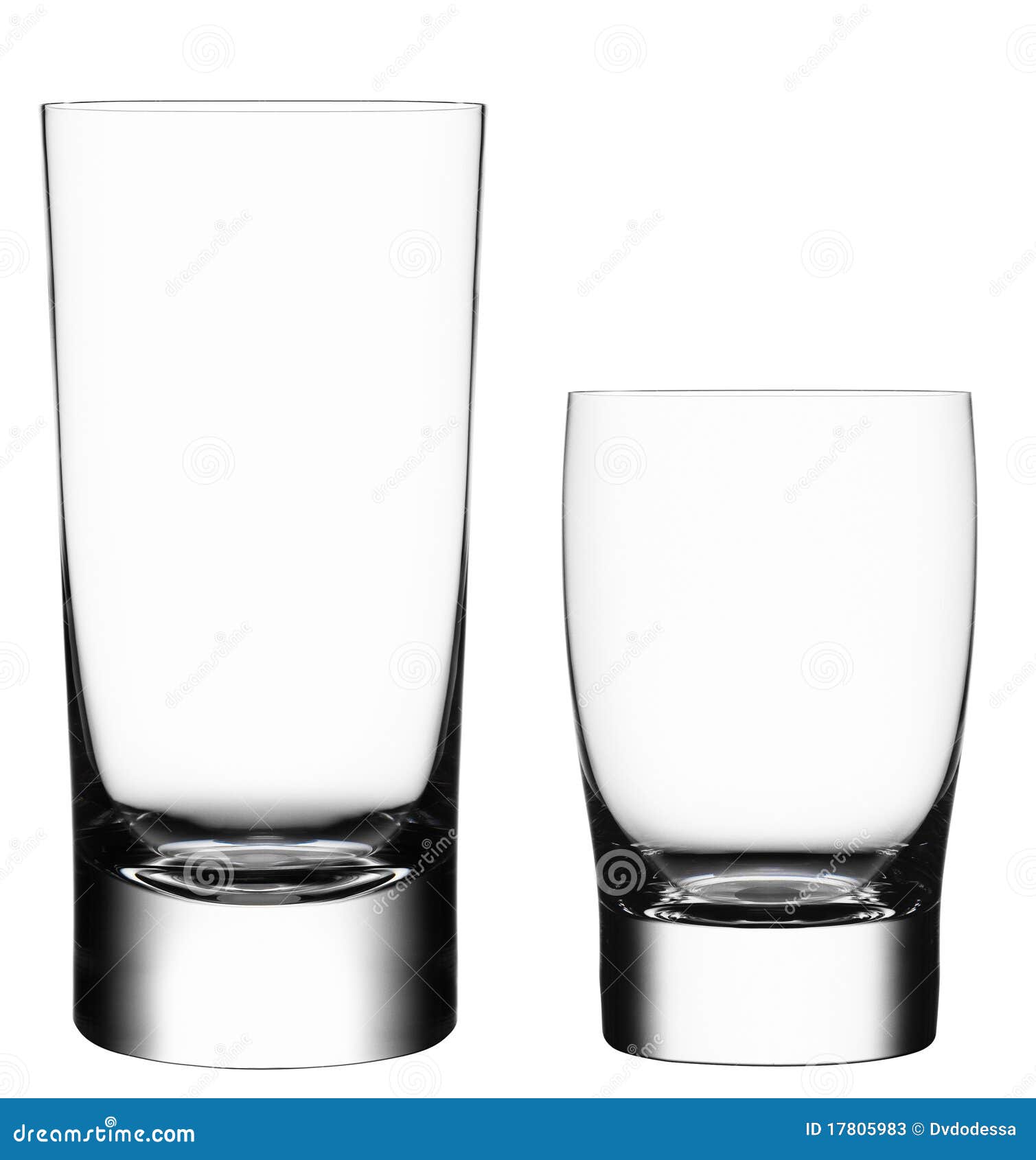 Empty Glass Isolated on a White Background Stock Image - Image of ...