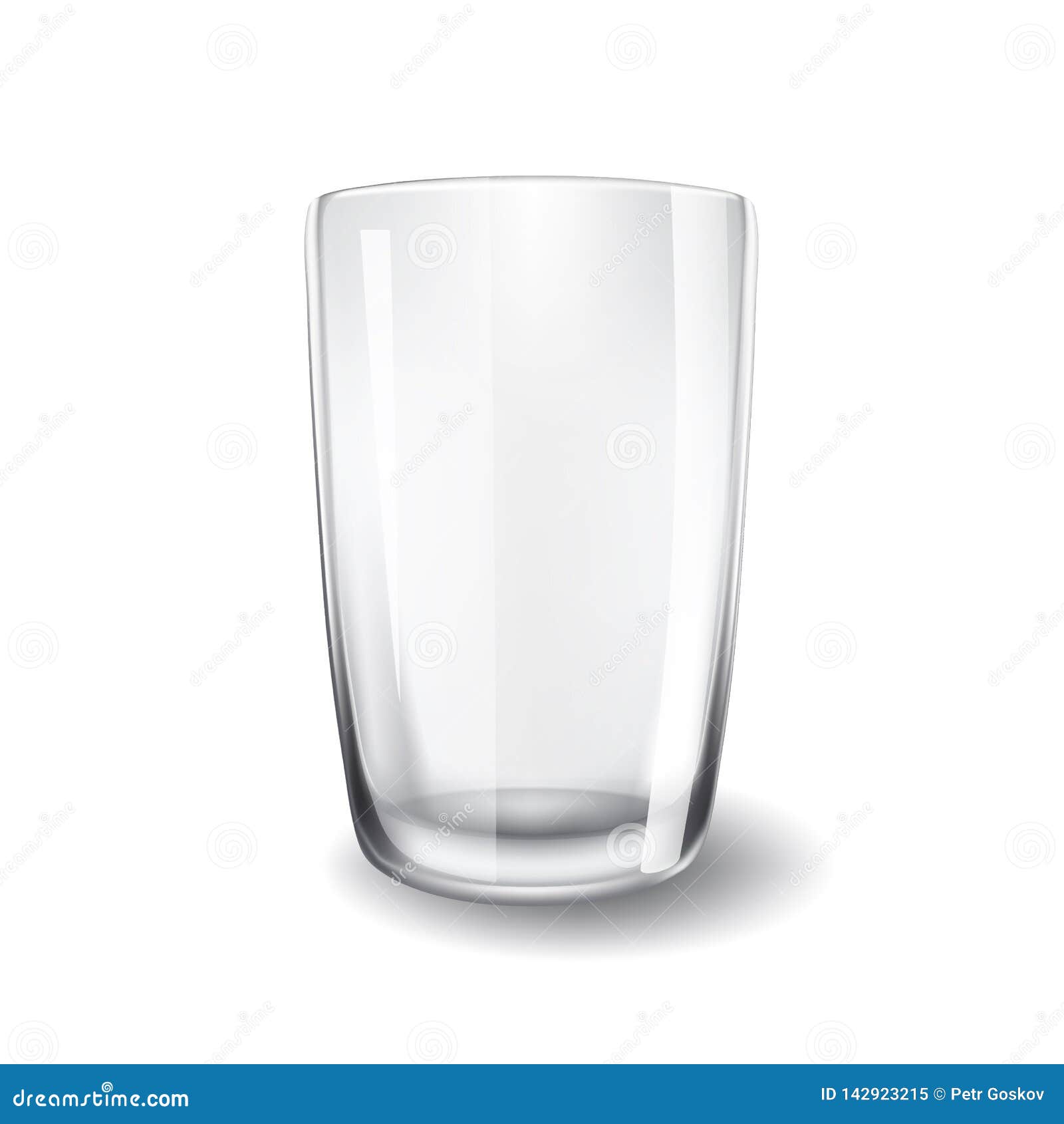 Empty glass isolated stock vector. Illustration of single - 142923215