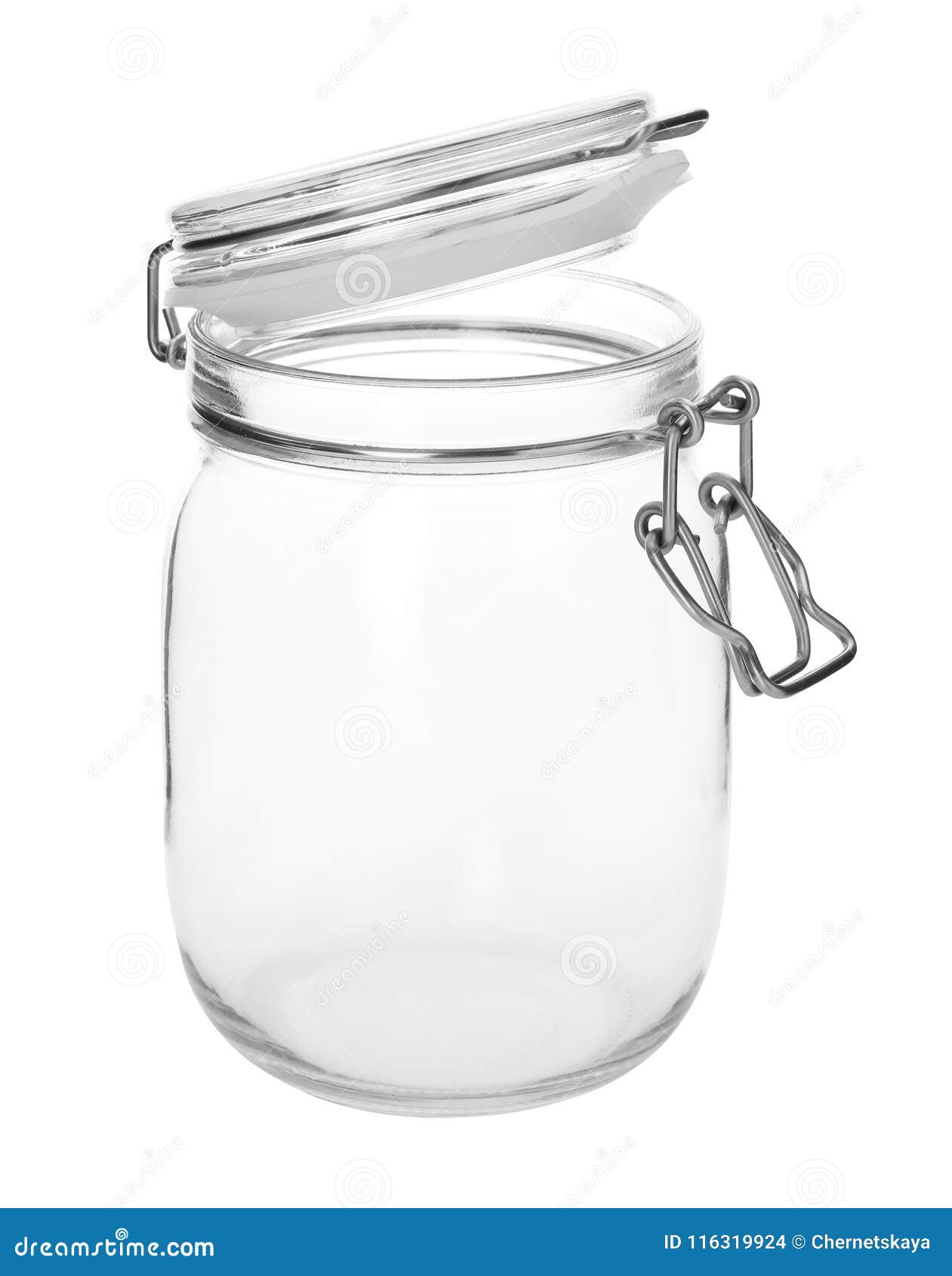 Empty Glass Jar on Background Stock Photo - Image of sealed, isolated ...