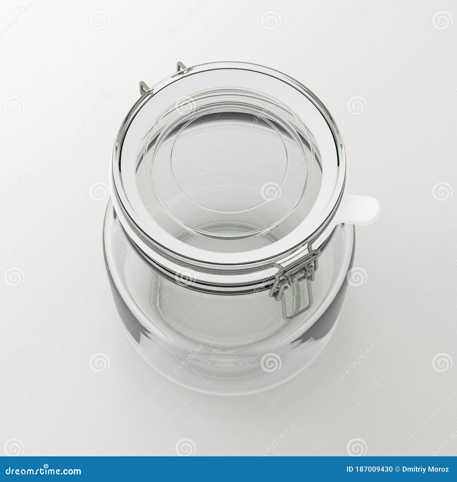 Empty Glass Jar with Clamp Lid Stock Illustration - Illustration of ...