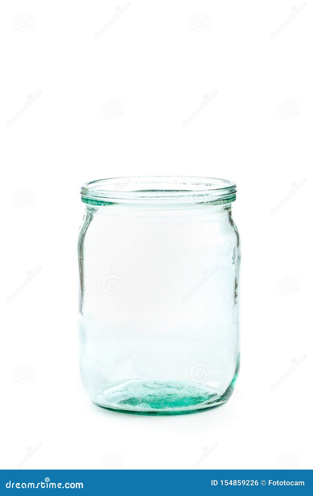 Empty Glass Jar for Conservation, Isolated on White Background - Image ...