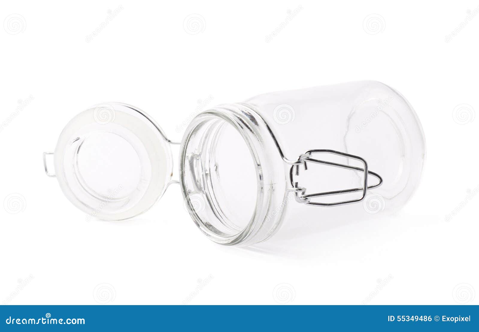 Empty glass jar isolated stock photo. Image of kitchenware - 55349486