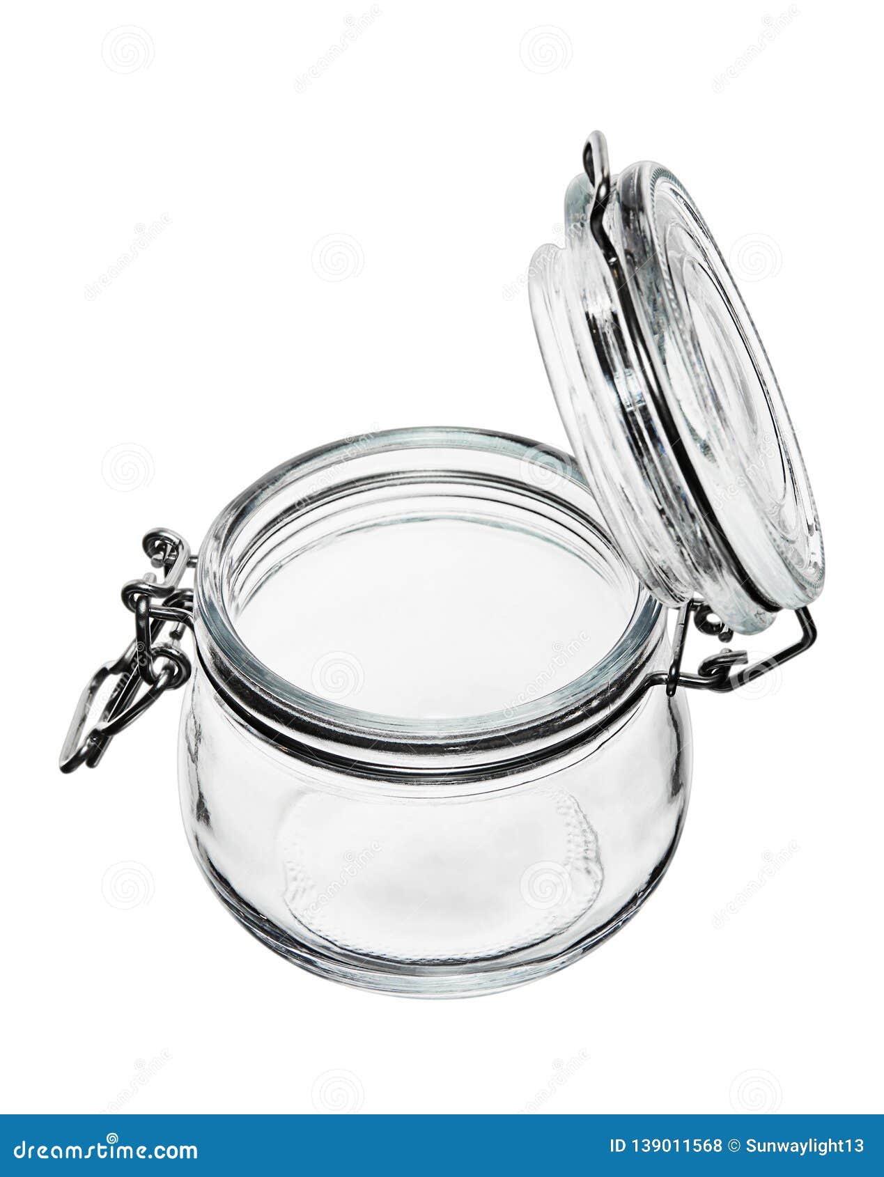 Empty Glass Jar Isolated on White Background Stock Photo - Image of ...