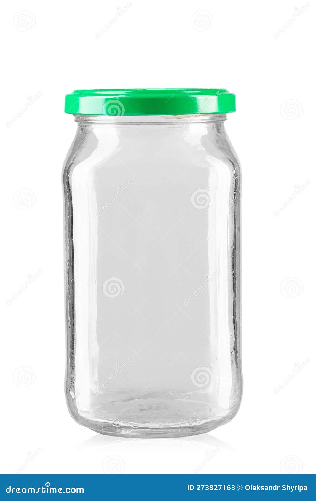 Empty Glass Jar. Isolated on a White Background Stock Image - Image of ...