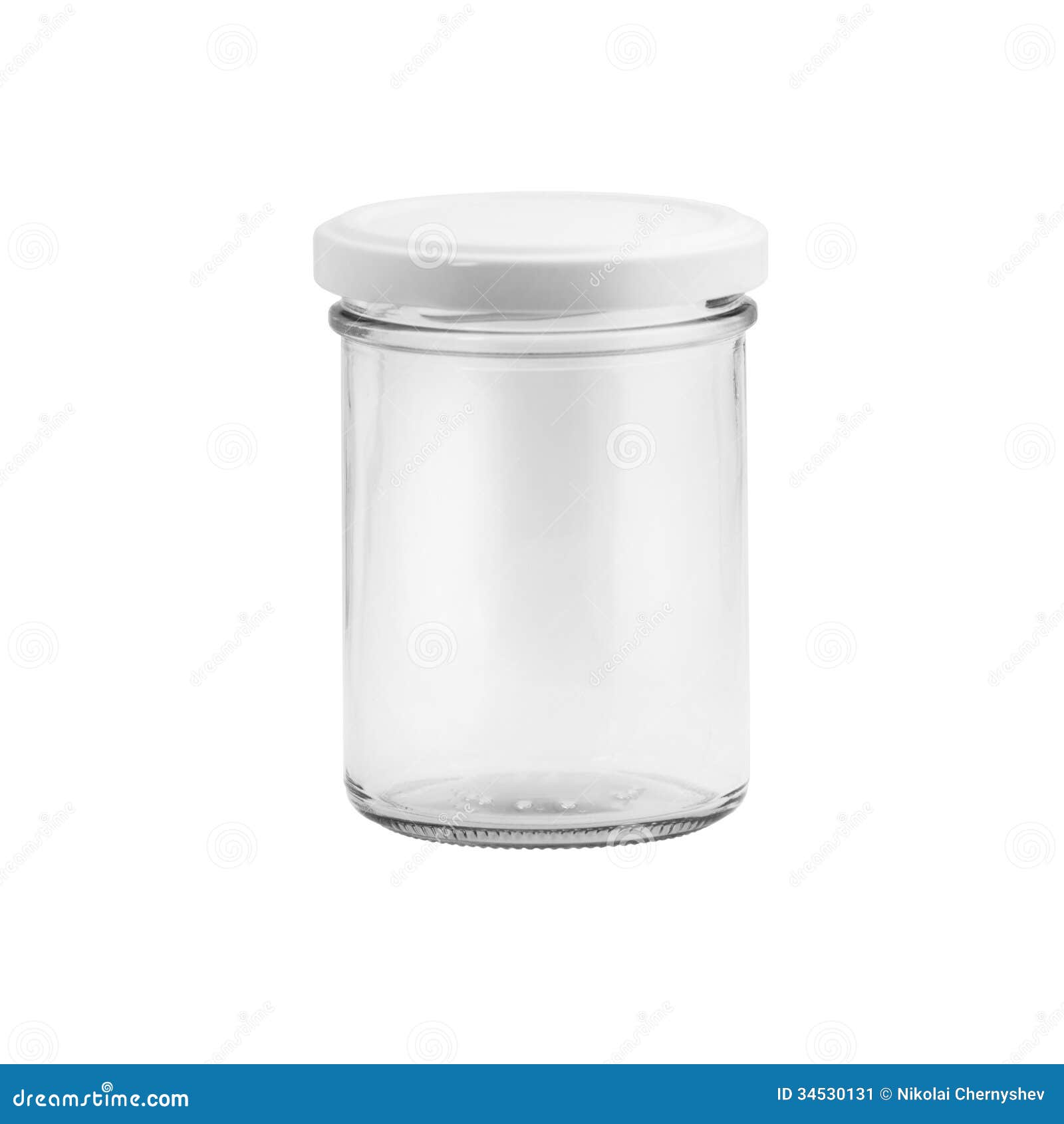 Empty Glass Jar Isolated in White Background Stock Image - Image of ...