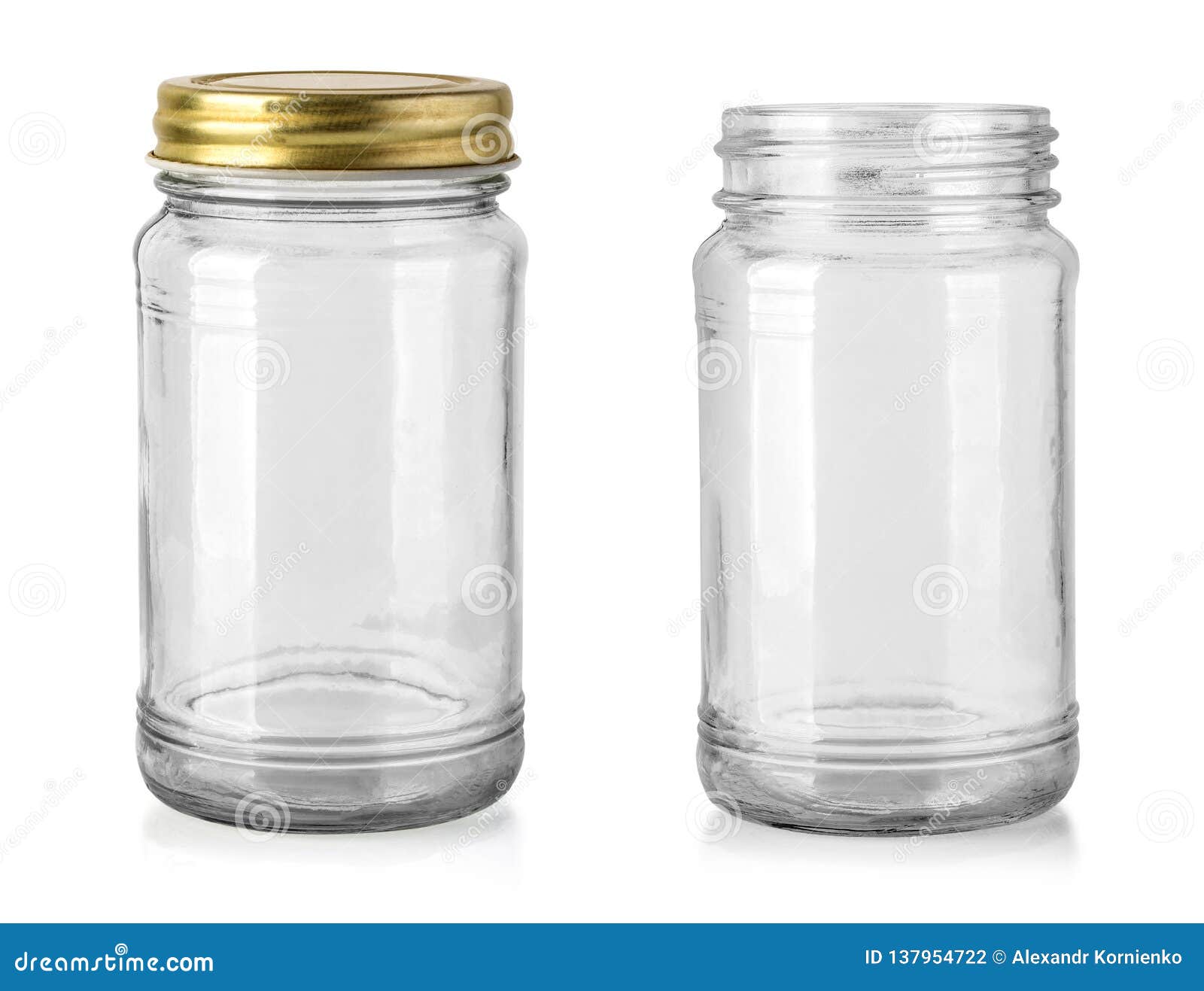 Empty glass jar isolated stock photo. Image of industry - 137954722