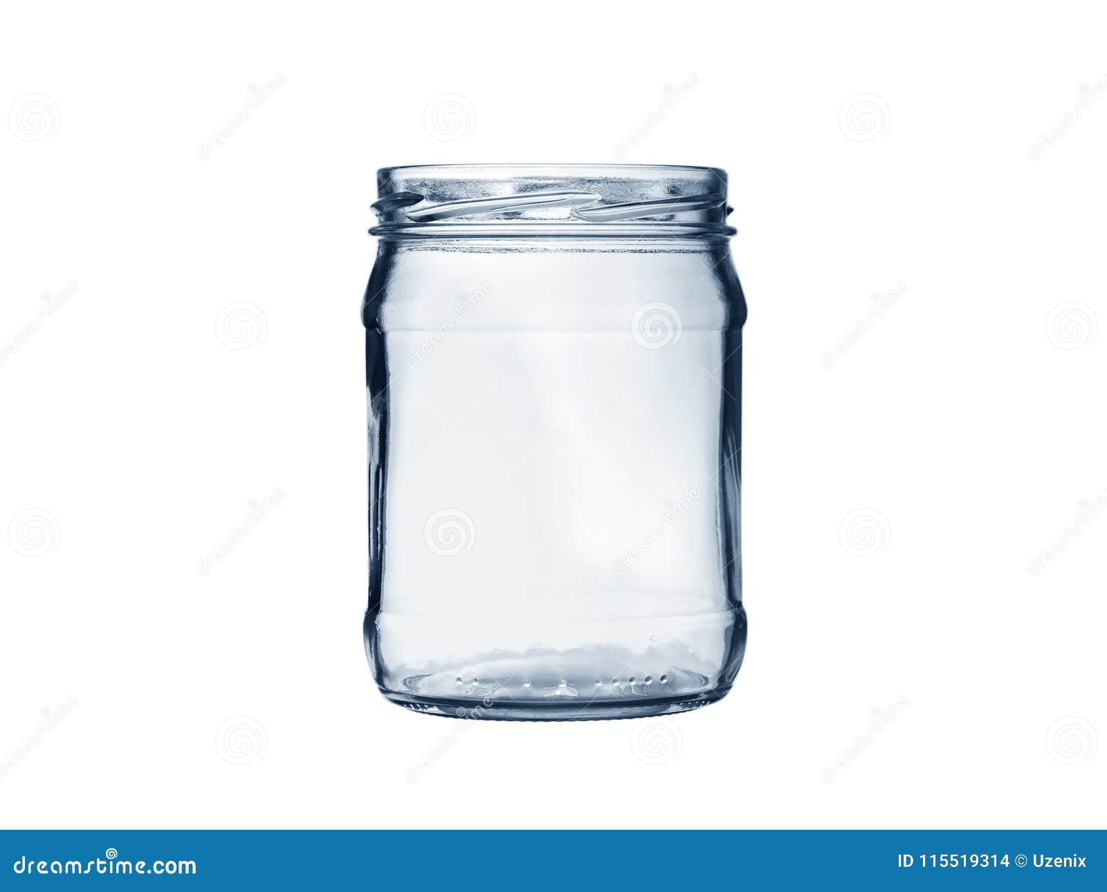 Empty Glass Jar for Jam Isolated on White Background Stock Photo ...