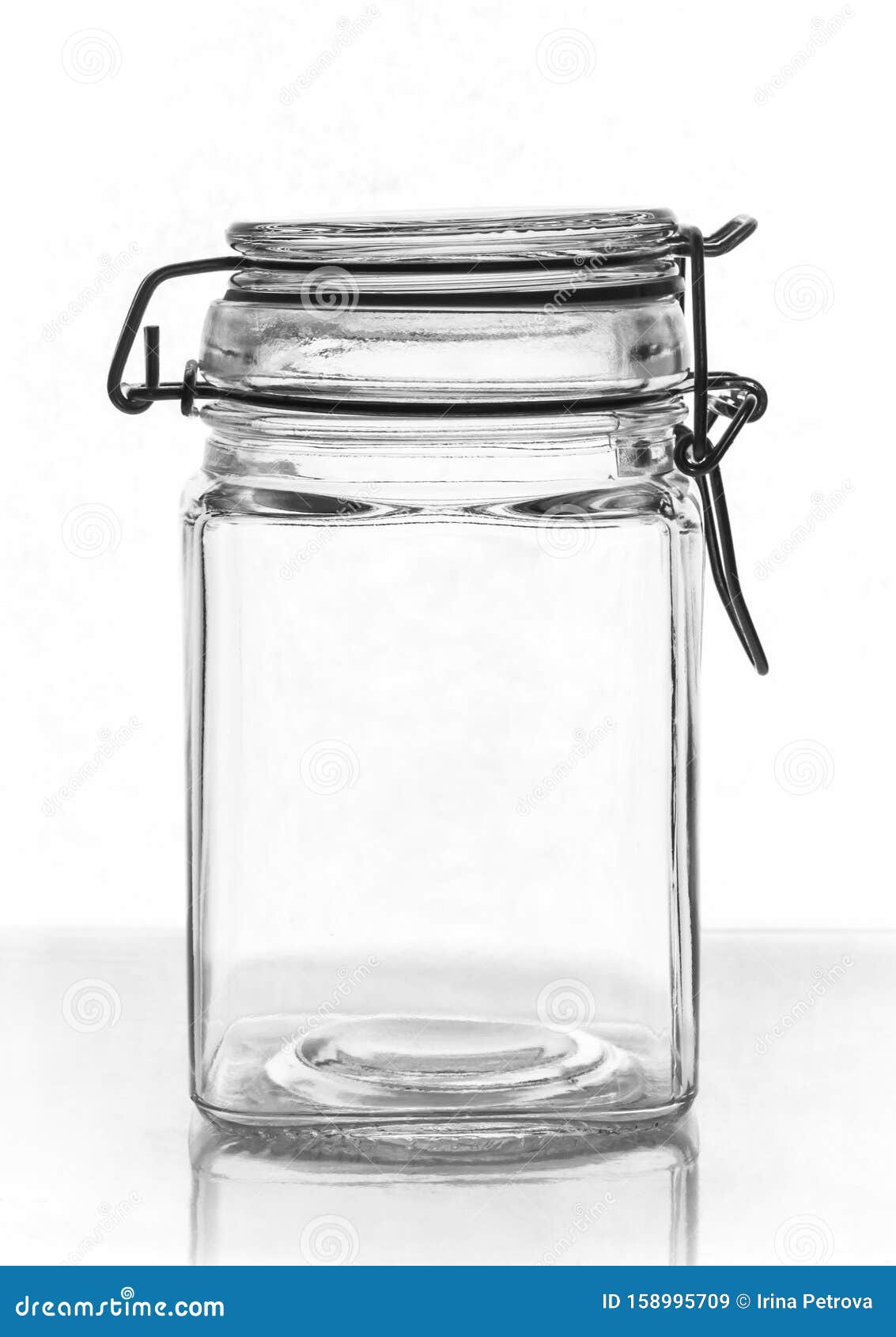 Empty Glass Jar for Jam on the Lumen Stock Image - Image of object ...