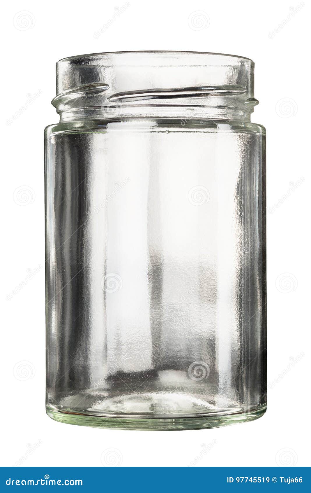 Empty glass jar stock image. Image of clear, tare, blank - 97745519