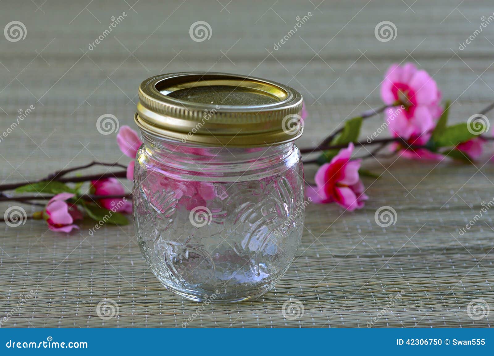 Empty glass jar. stock photo. Image of path, cork, closeup - 42306750
