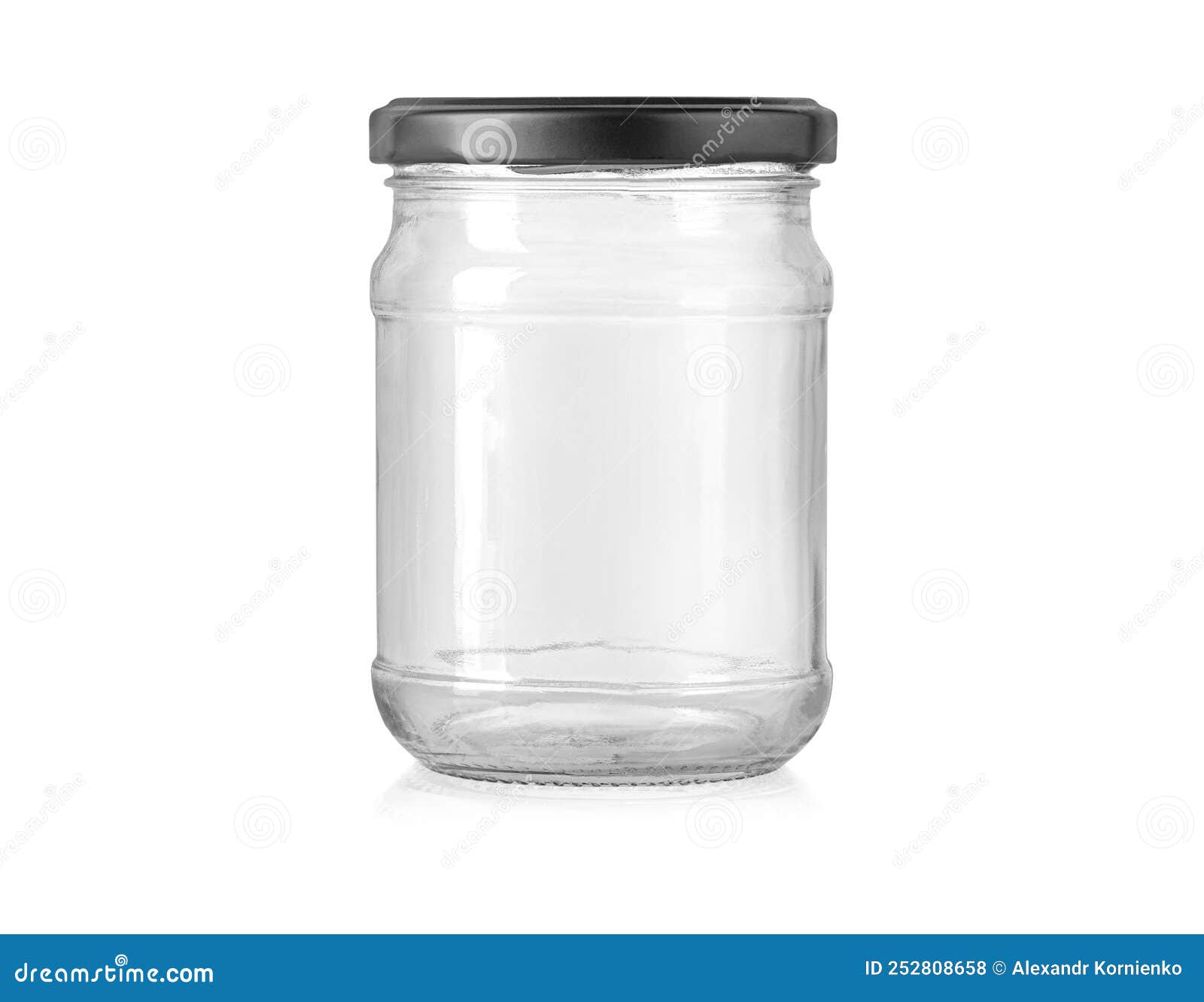 Empty Glass Jar with a Thread Stock Photo - Image of single, clear ...