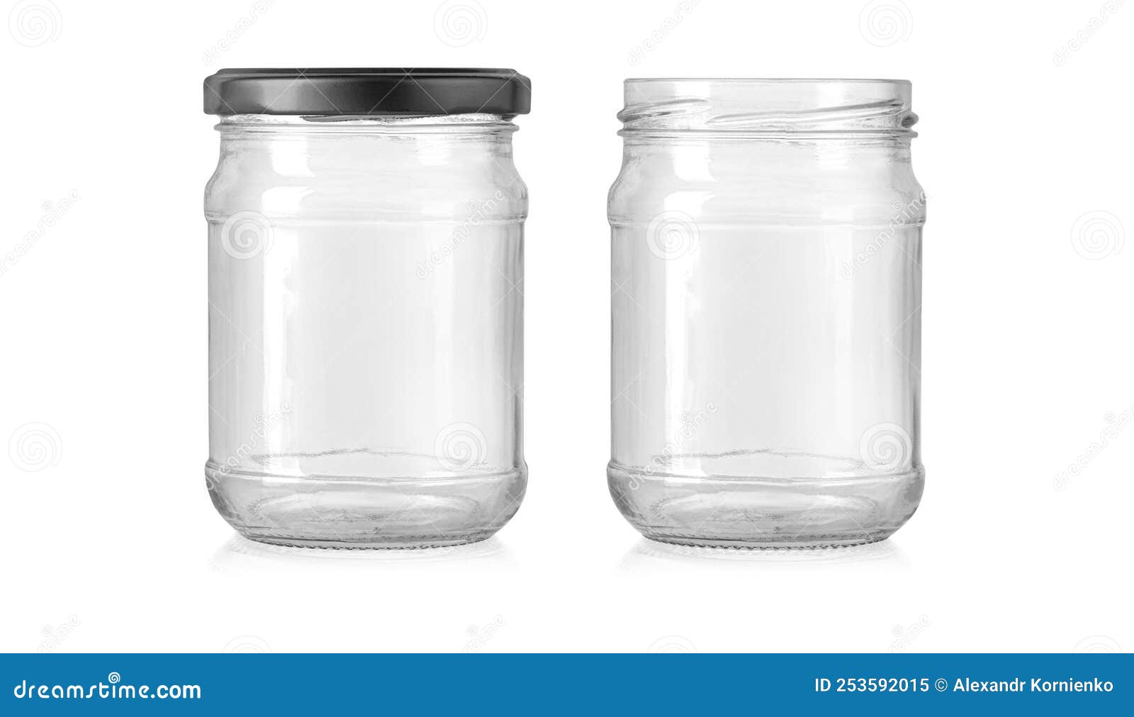 Empty Glass Jar with a Thread Stock Image - Image of glassware, mason ...