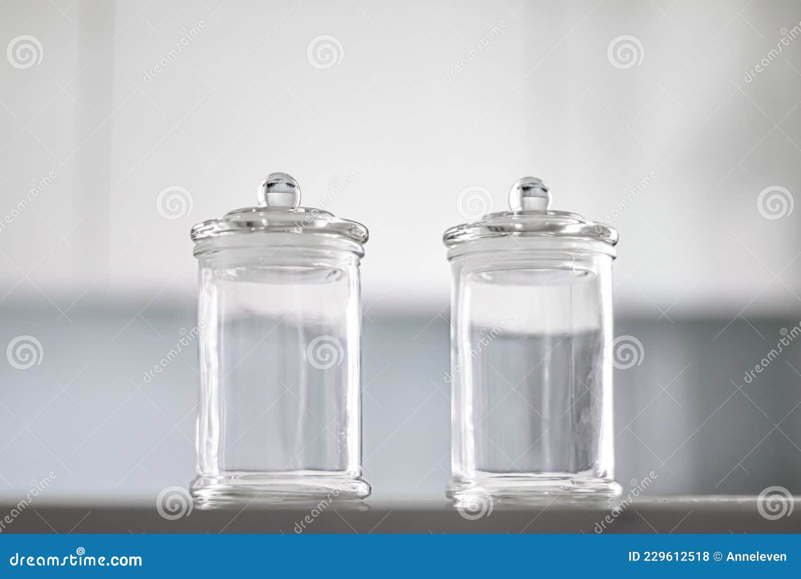 Empty Glass Jars for Food Pantry Storage Stock Photo - Image of modern ...