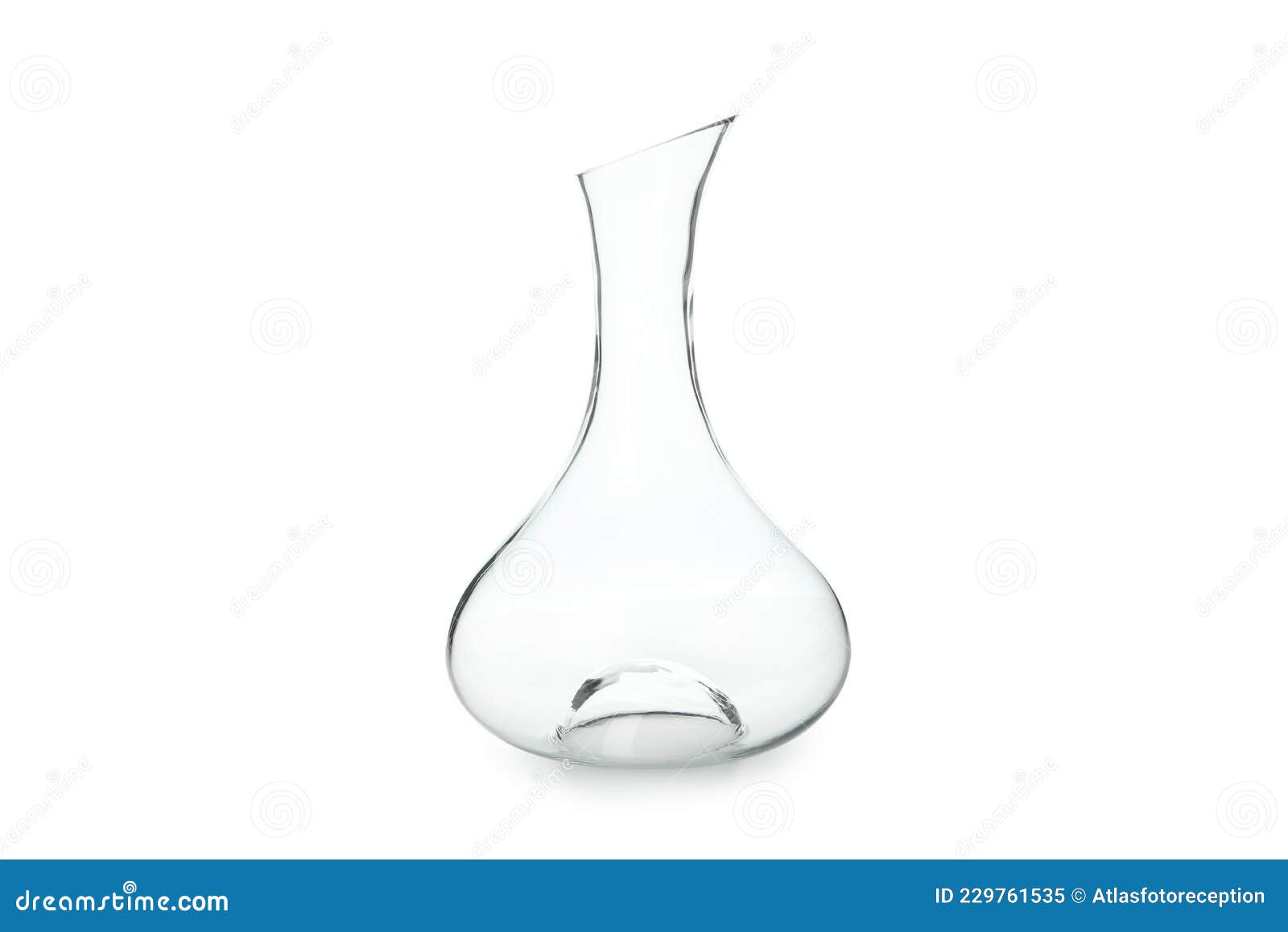 Empty Glass Jug Isolated on White Background Stock Image - Image of ...