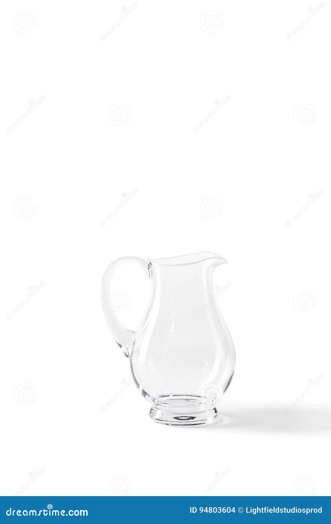 Empty Glass Jug Isolated on White with Copy Space Stock Photo - Image ...