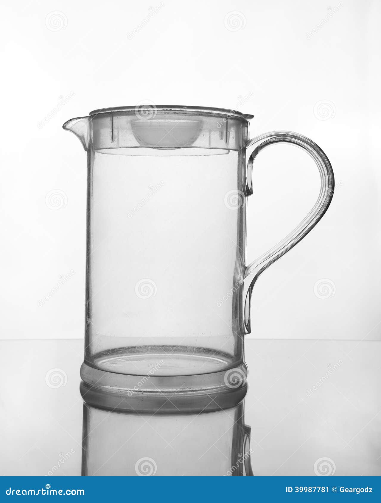 Empty glass jug stock image. Image of clean, shadow, container - 39987781