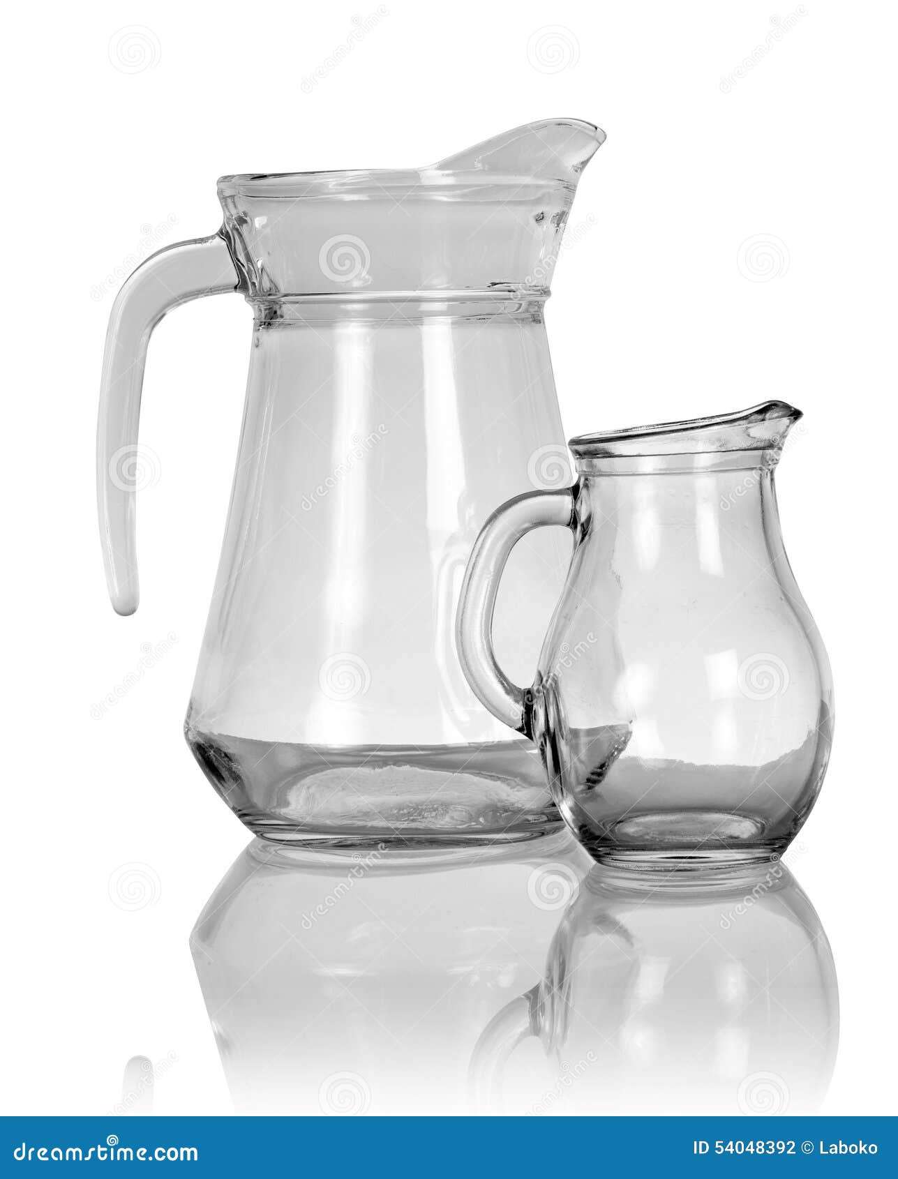 Empty glass pitchers stock photo. Image of clean, mineral - 54048392