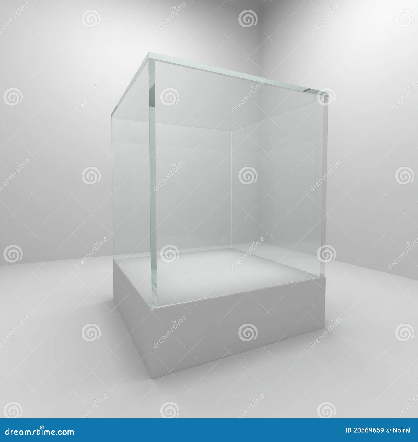 3d Empty Glass Showcase Vector Illustration | CartoonDealer.com #24554250