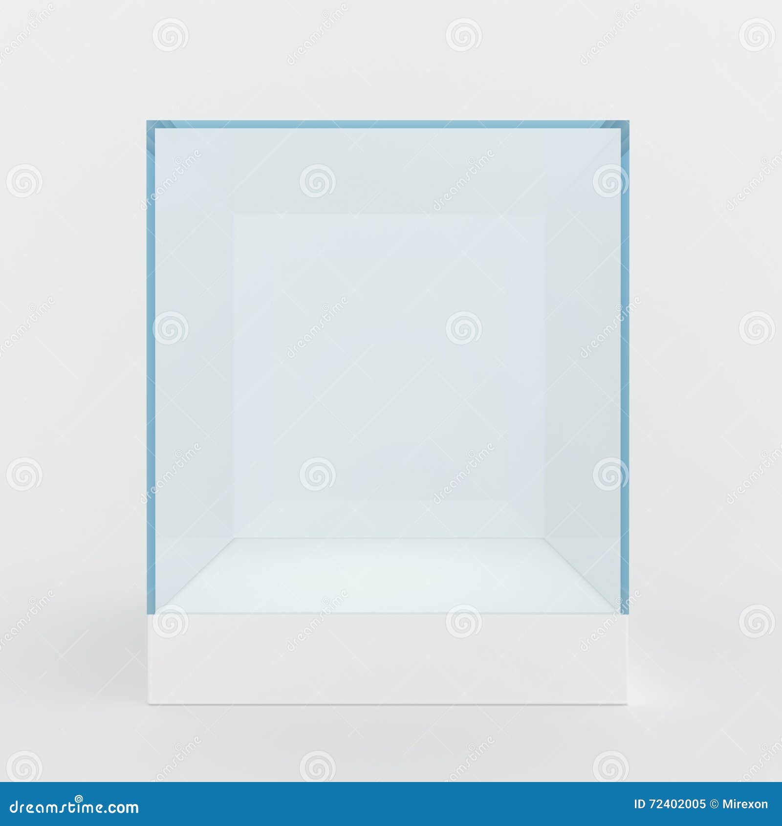 Empty Glass Showcase. 3d Render Stock Illustration - Illustration of ...