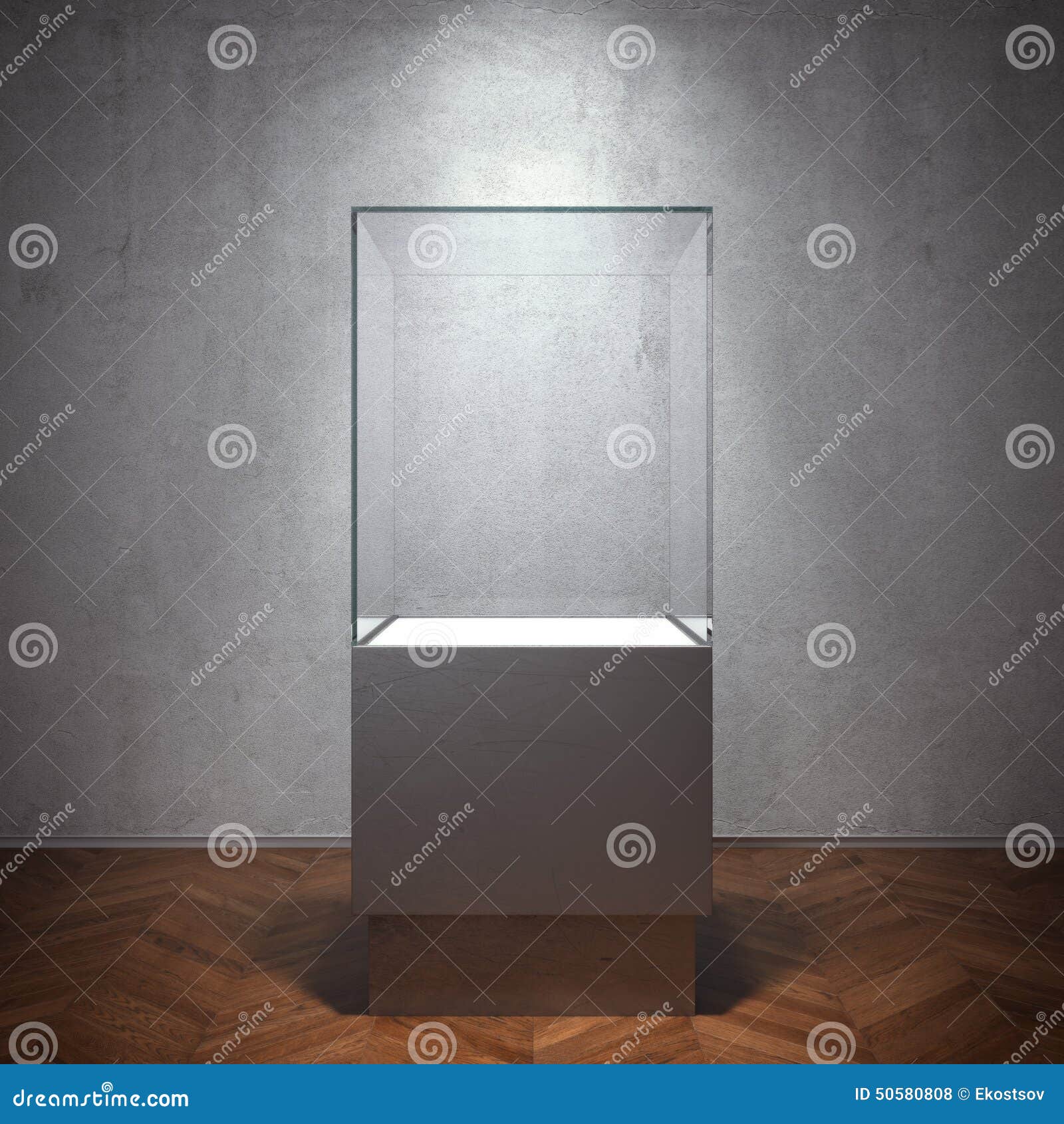 3d Glass Showcase And Niche With Spotlights Stock Photography ...