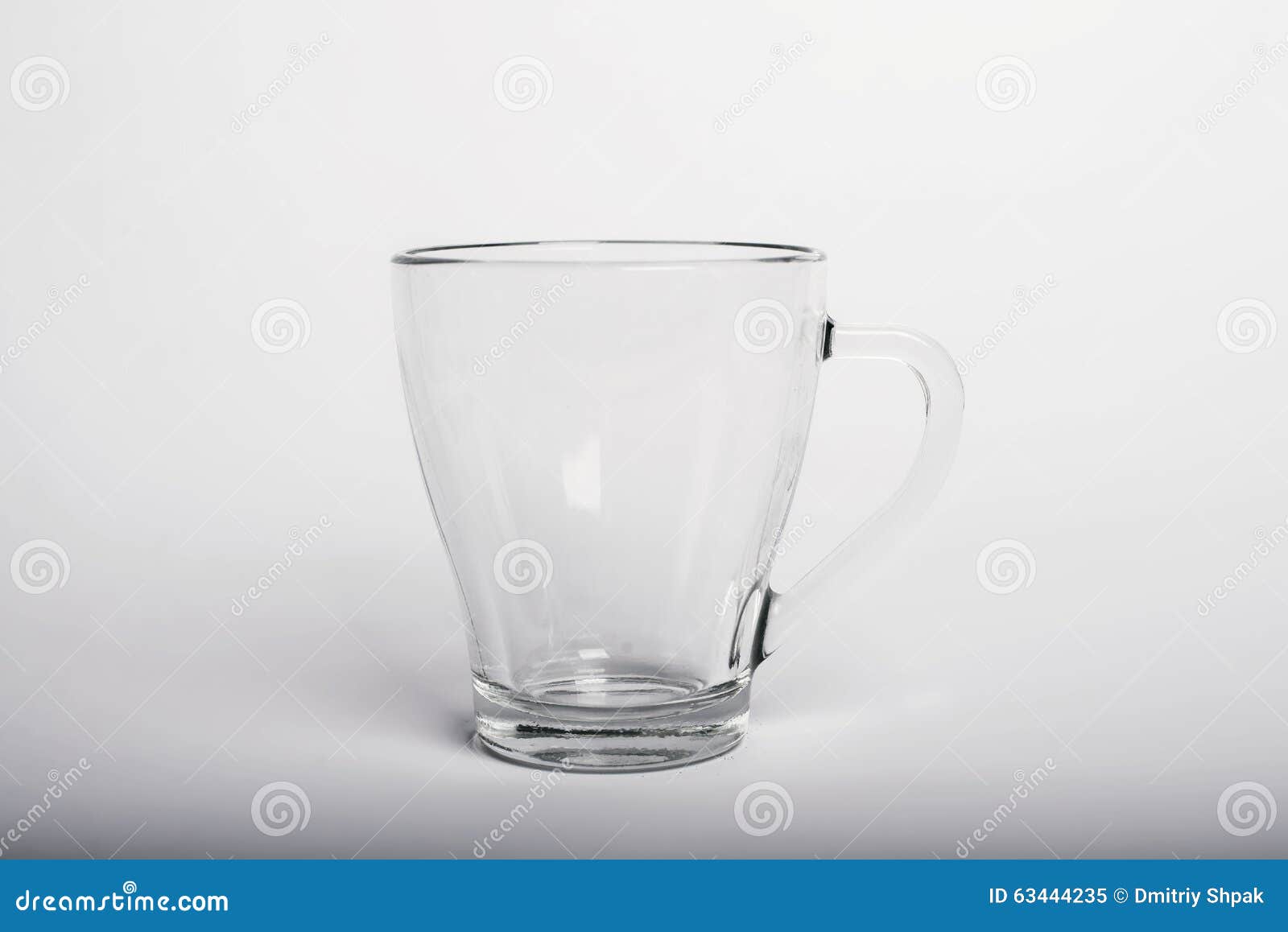 Empty Glass Tea Cup. Isolated on White Background Stock Image - Image ...