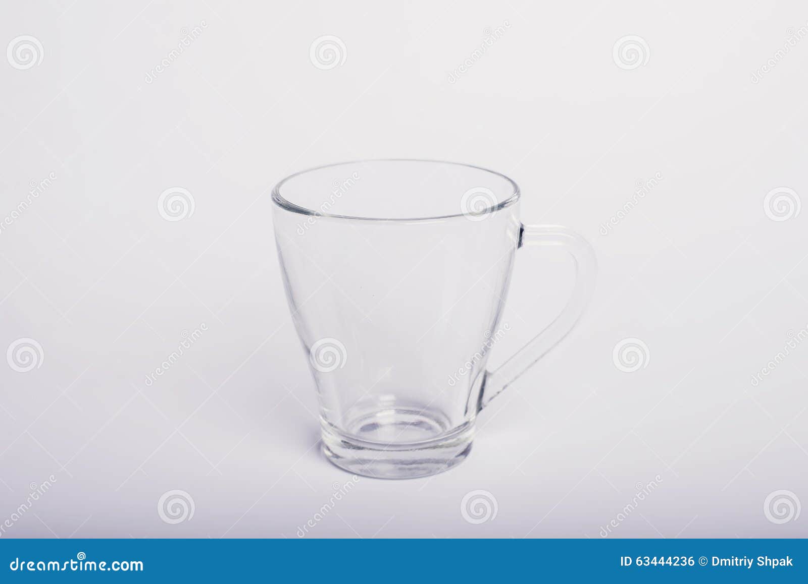 Empty Glass Tea Cup. Isolated on White Background Stock Photo - Image ...